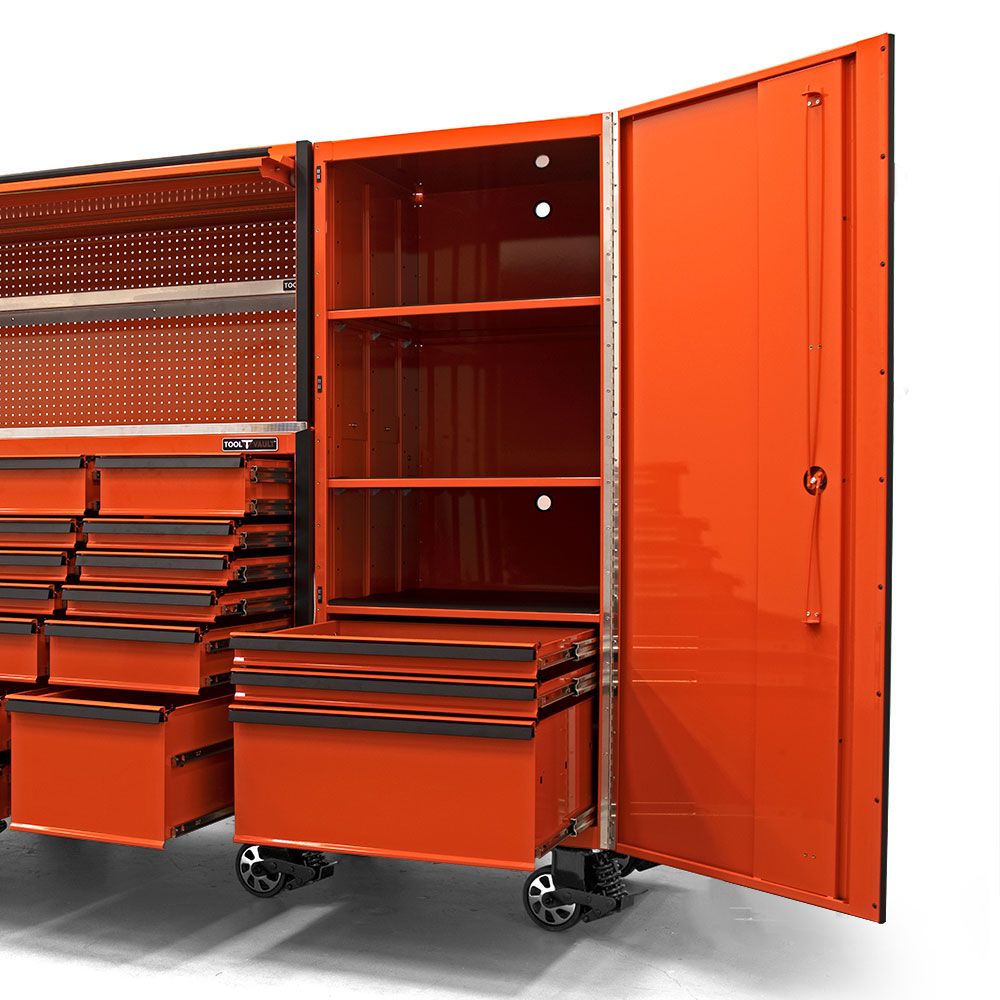 Tool Vault 28″ XL 3 Drawer Side Cabinet w/ Spring Loaded Casters ...