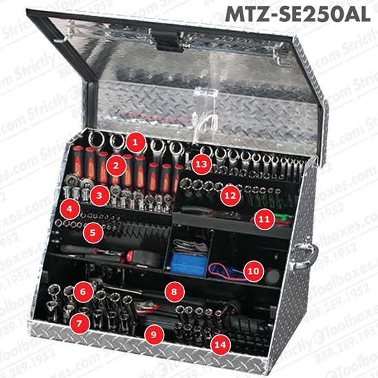 Montezuma Professional Portable Tool Box – SE250AL Aluminum (26″ x 17″D ...